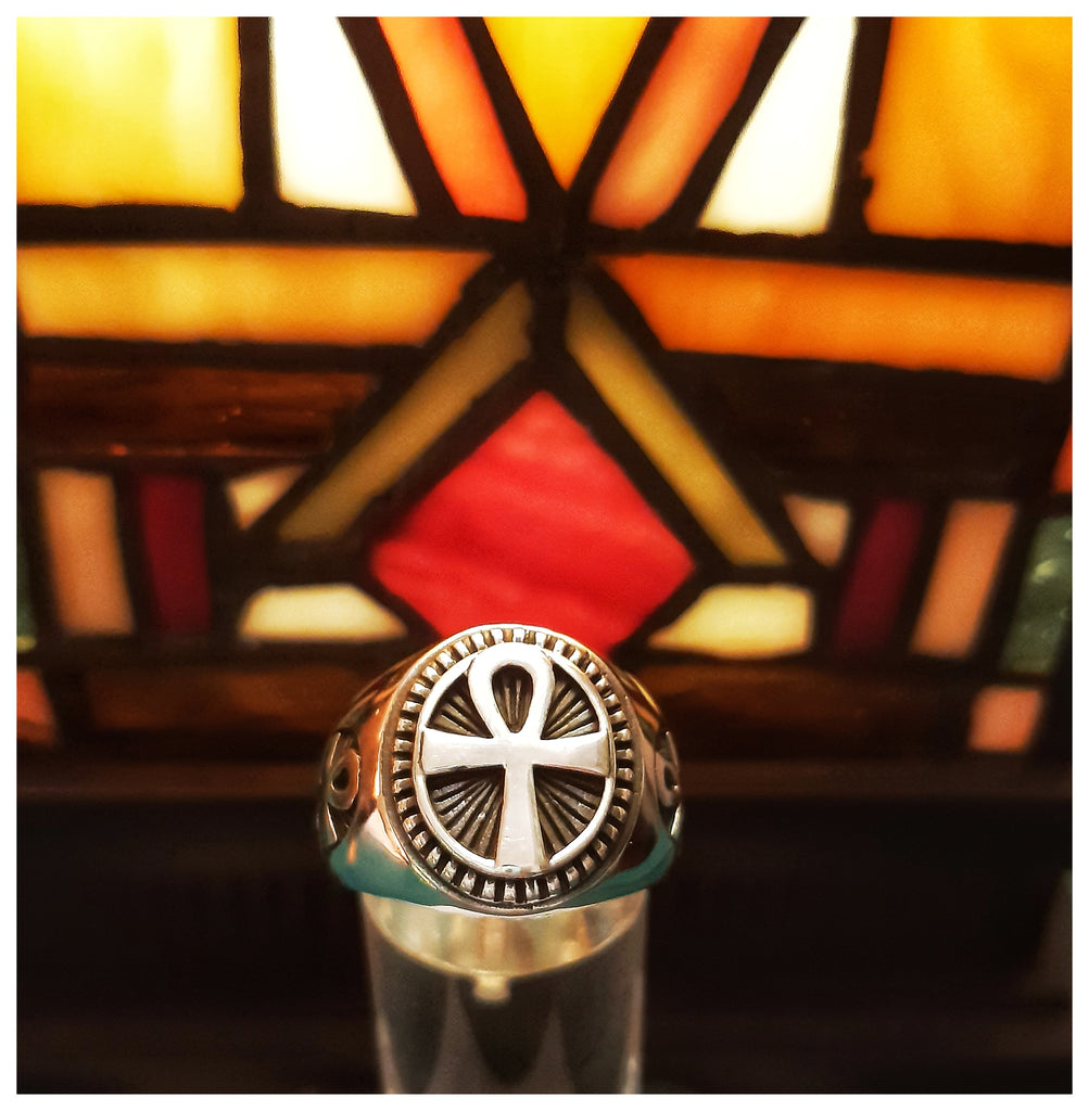 Chevalière "Ankh" (Croix de la Vie éternelle) en argent 925 – Templar Soul