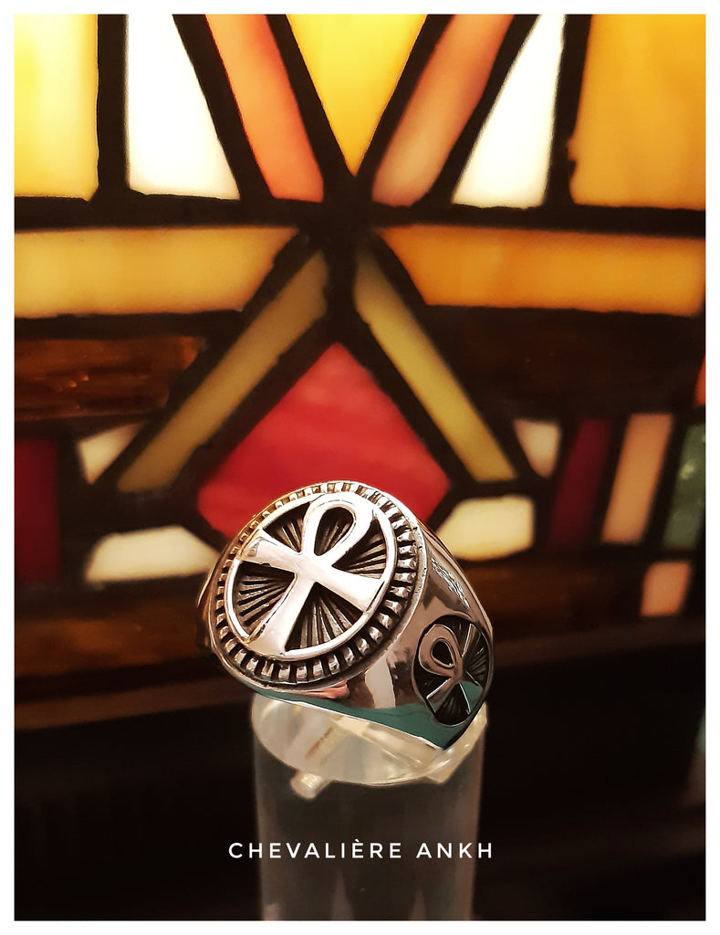 Chevalière "Ankh" (Croix de la Vie éternelle) en argent 925 – Templar Soul